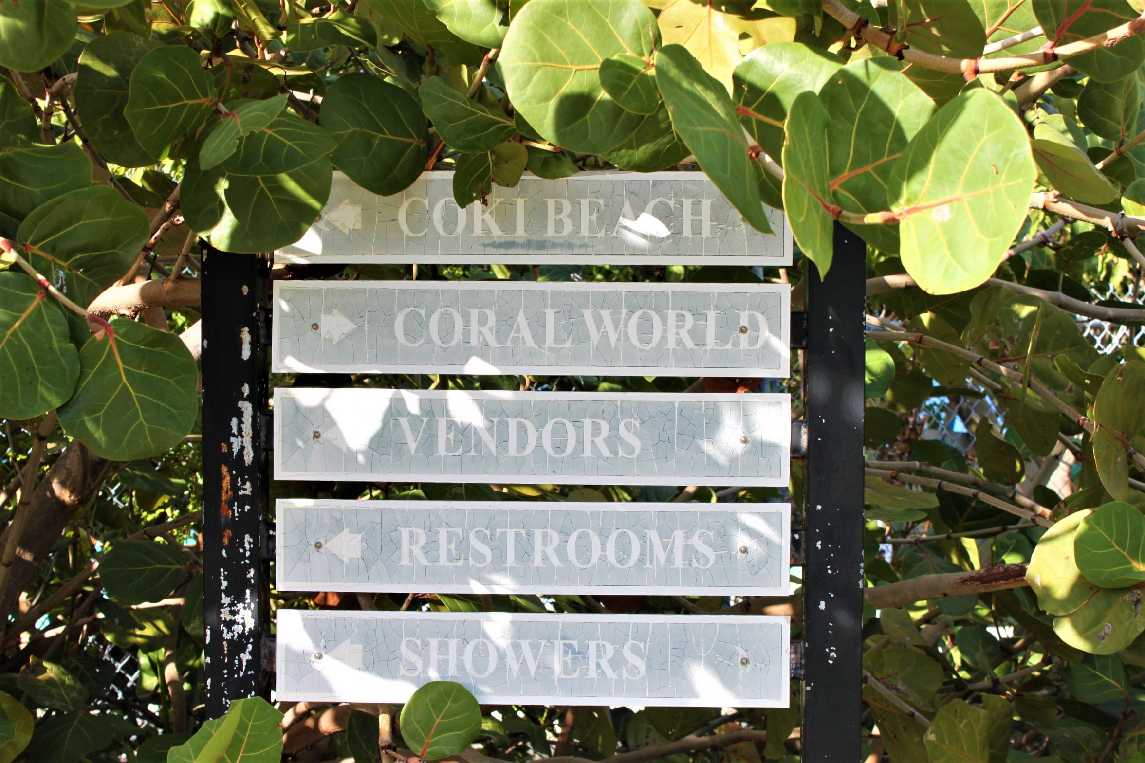 Coki Beach Sign | St. Thomas Source