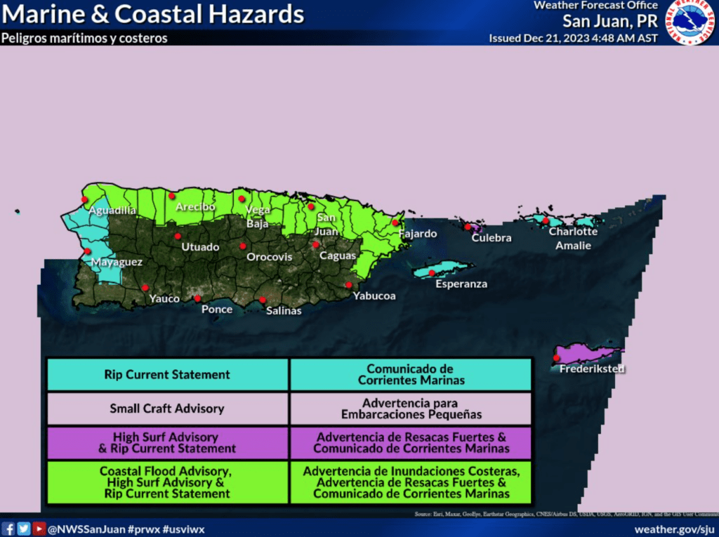 Hazardous Seas Around USVI and P.R. Expected Throughout Holiday Weekend ...