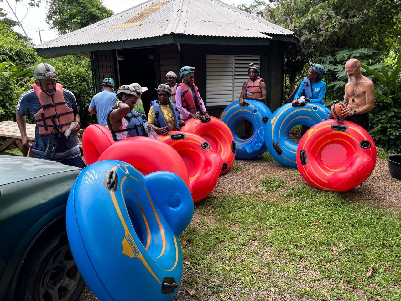 Blue hole tubing | St. Thomas Source
