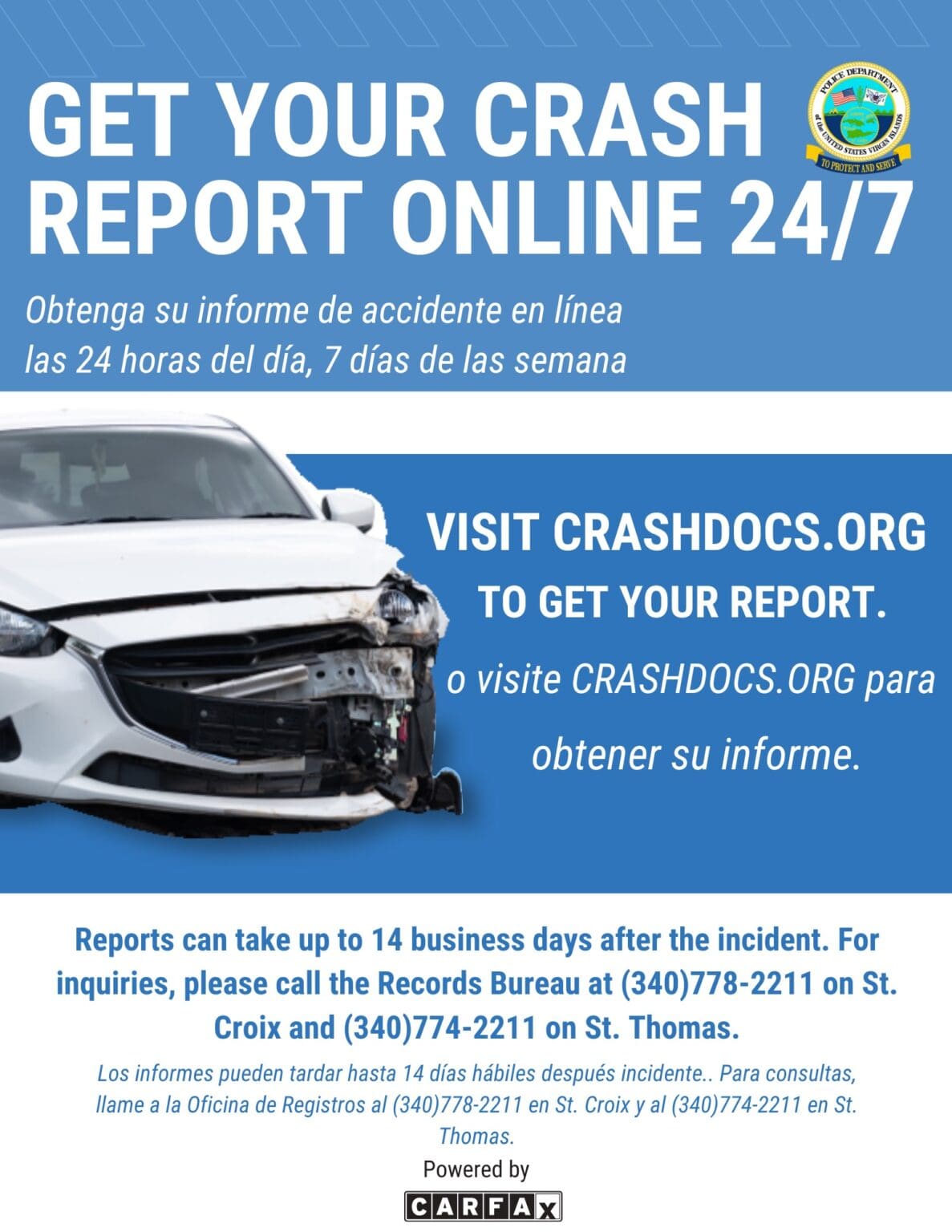 VIPD Announces Website for Car Crash Reports | St. Thomas Source