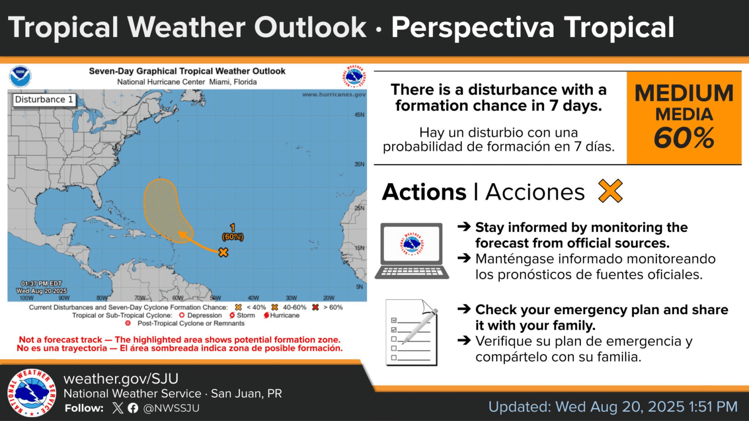 Tropical Outlook: Hurricane Erin Monitored Off U.S. East Coast With Two ...
