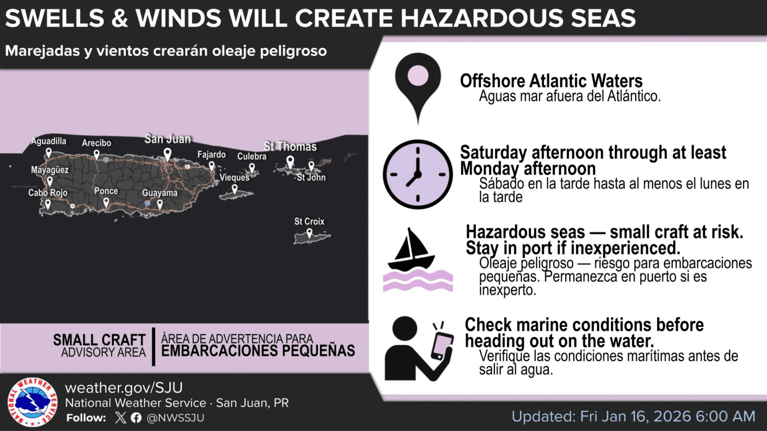 National Weather Service Predicts Gusty Winds, Rough Seas for USVI and ...