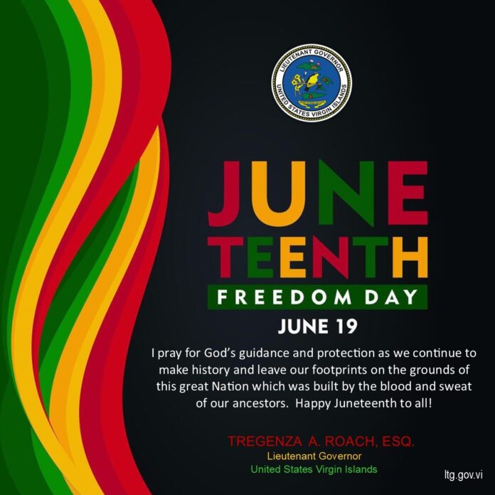 Lt. Gov. Roach Marks Juneteenth | St. Thomas Source